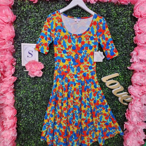 LuLaRoe | Dresses | S Nicole Fit Flare Swing Dress | Poshmark
